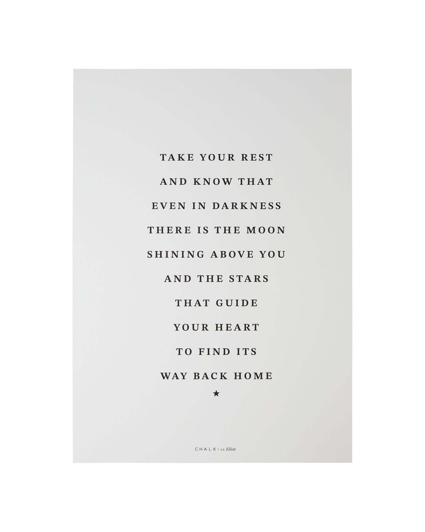 A3 Poster No.2 | Take Your Rest | Chalk at Castle Ashby